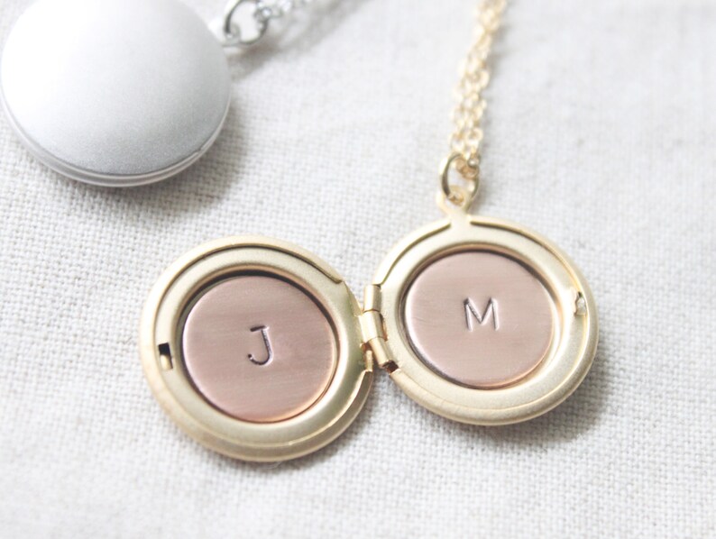 Personalized Round Simple Locket Custom Message Disc Locket - Etsy