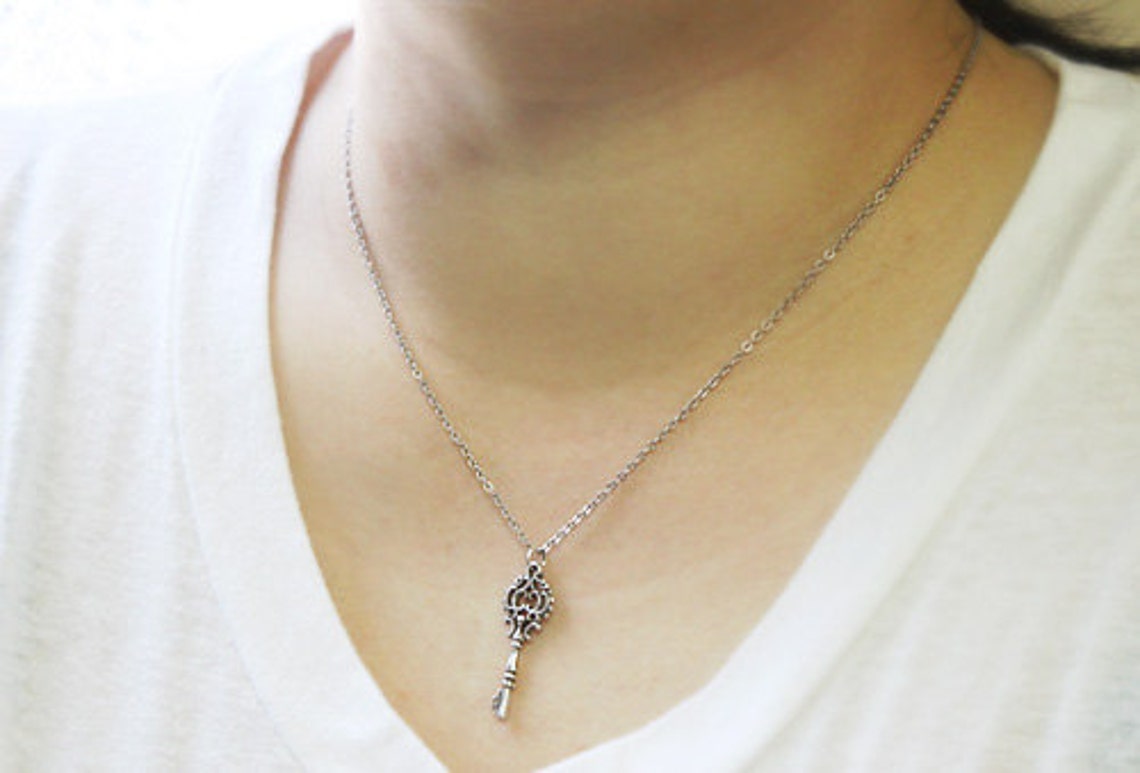 Vintage style gorgeous mini key necklace Silver Key | Etsy