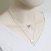 Personalized Inverted Triangle Necklace Minimal Dainty - Etsy
