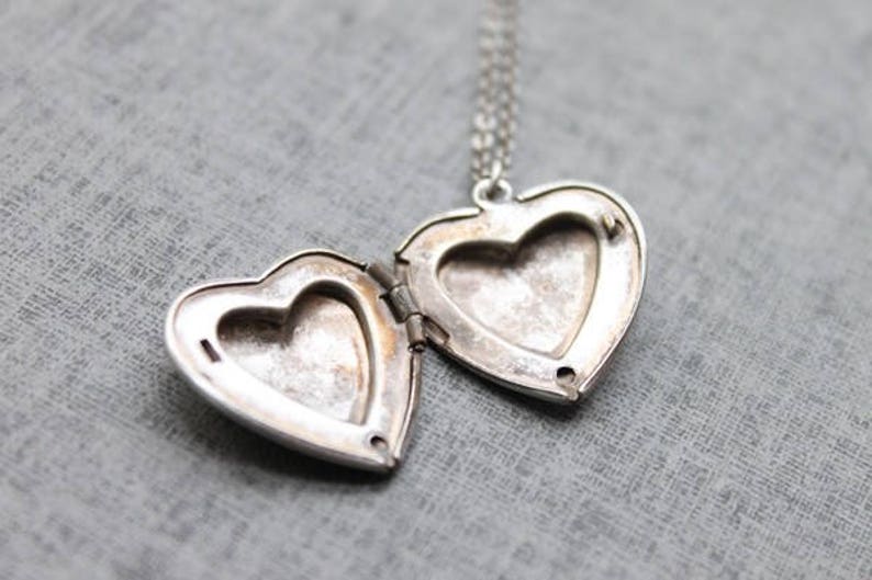 Personalized Vintage style Simple Heart Locket Customized | Etsy