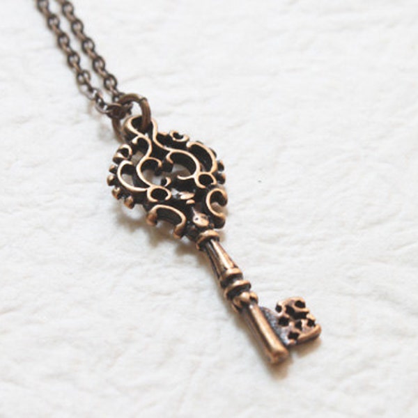 Long Key Necklace - Etsy