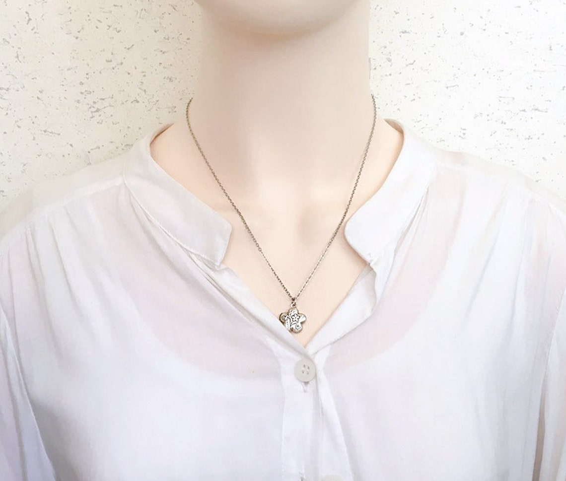 Vintage style cute Floral mini Locket Tiny Twin two flower | Etsy