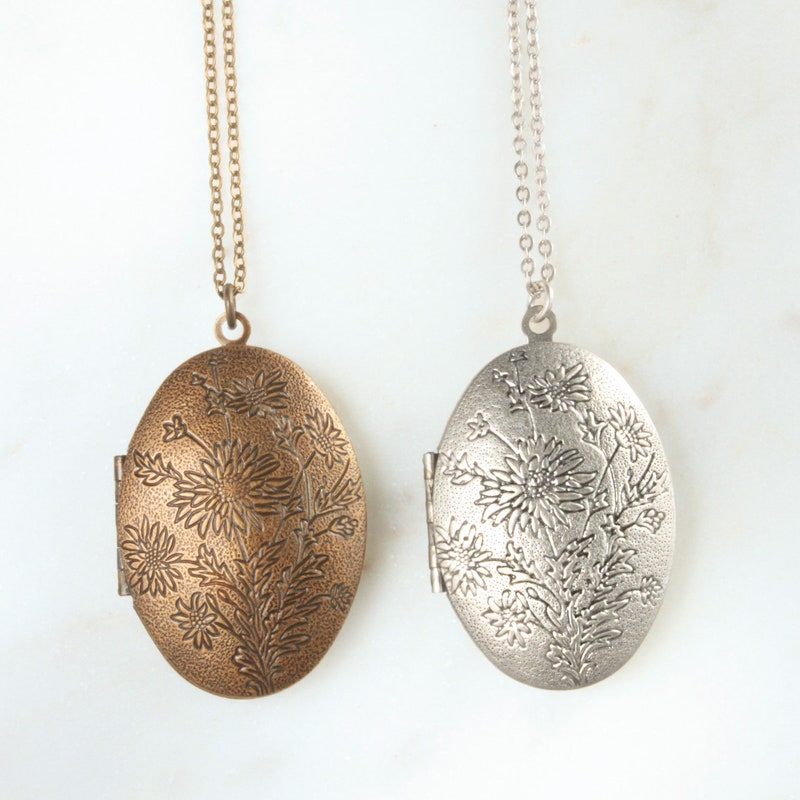 Long Locket Necklace - Etsy