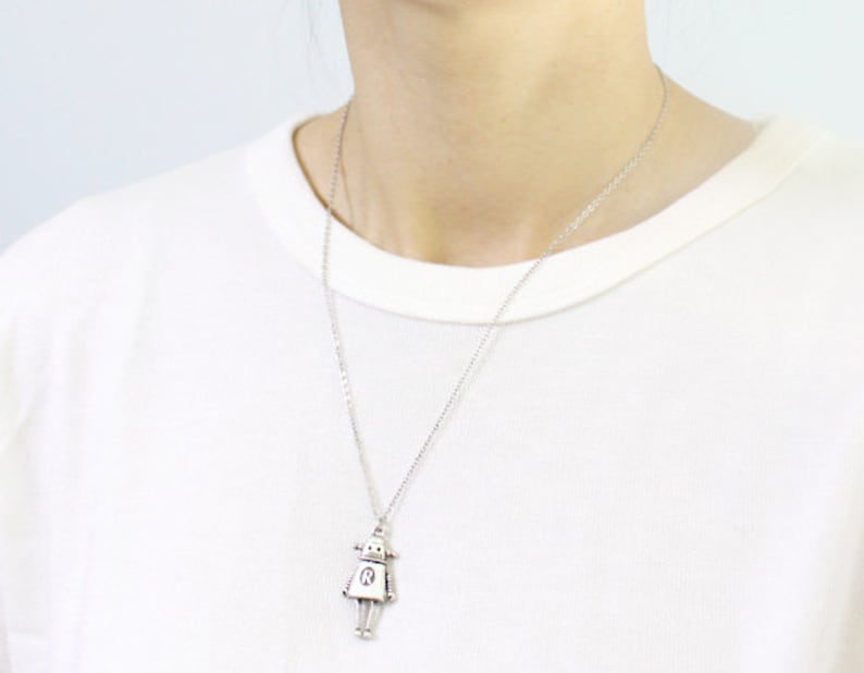Vintage Style Robot Necklace God Robot Pendant Gift for - Etsy