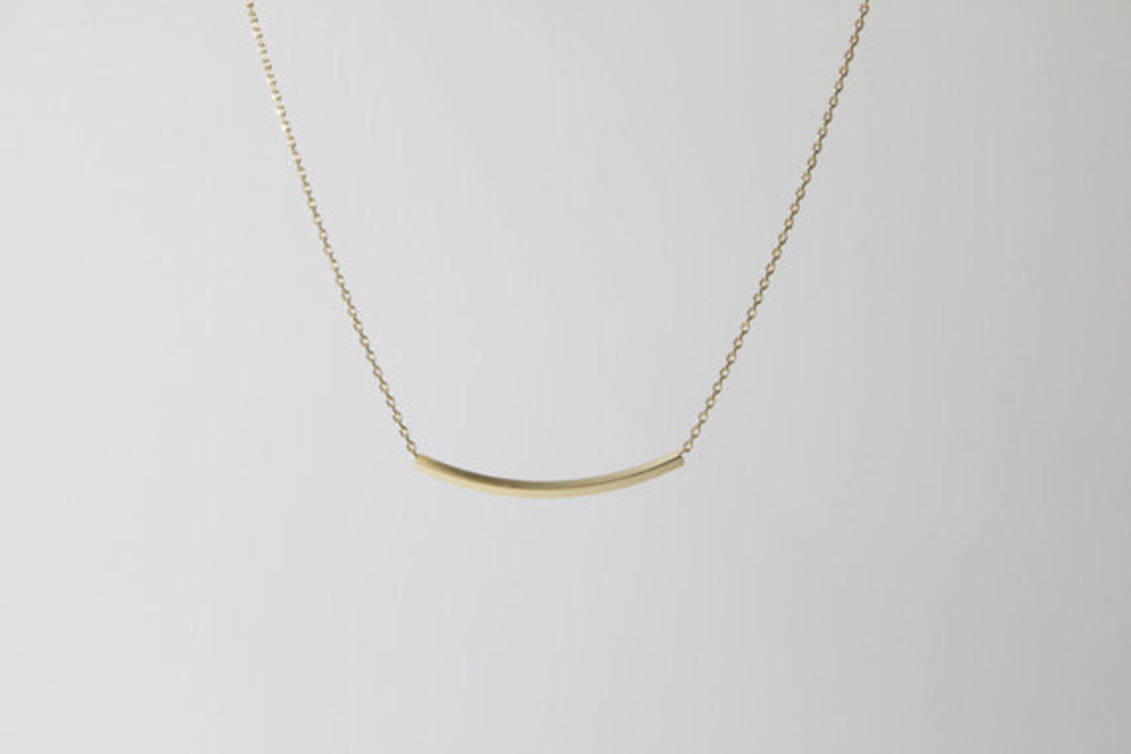 Simple Square Tube Necklace, Curved Tube Layered Necklace, Layering ...