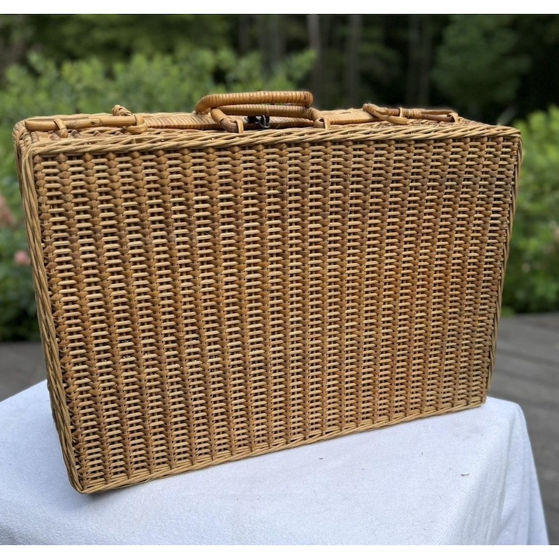 Wicker Suitcase - Etsy