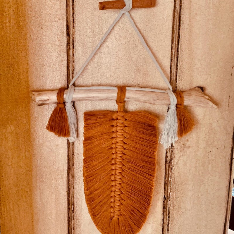 Macrame Feather Stick. - Etsy