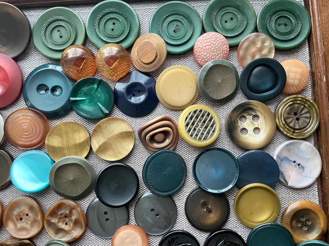 100 Rare Vintage Buttons-luxury & Art Deco Mix,1930s,1970s - Etsy