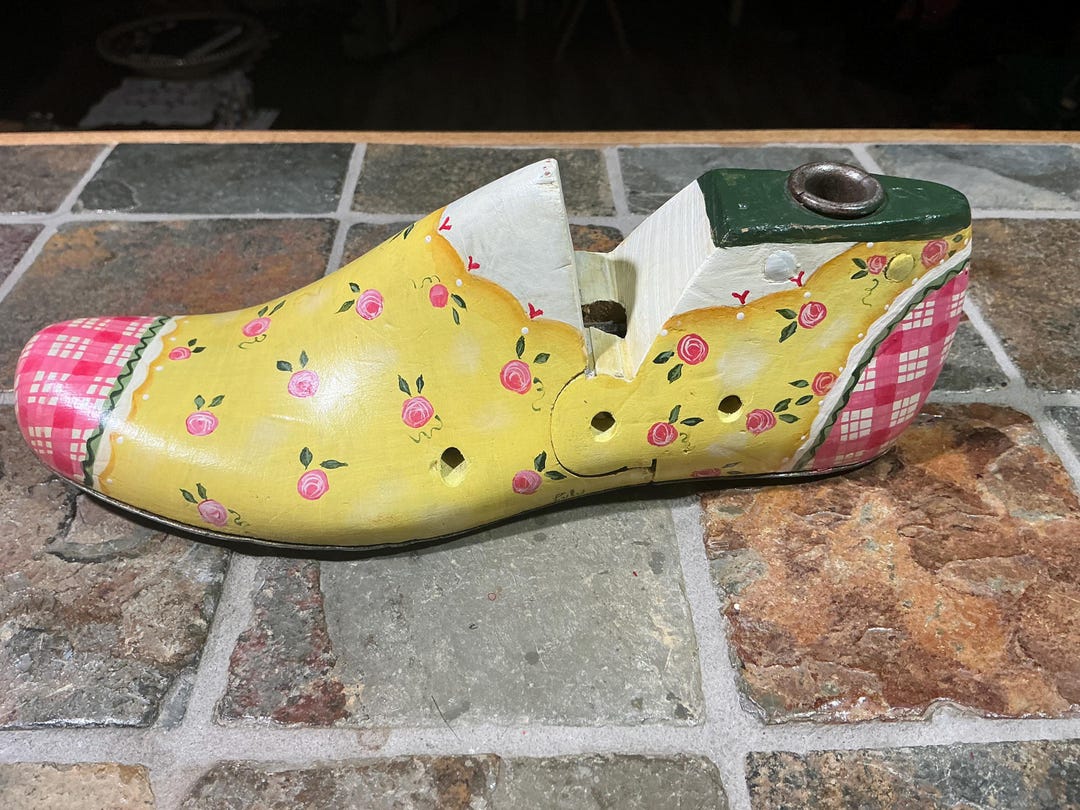 Vintage Shoe Making Form /hand Made Painted Floral - Etsy