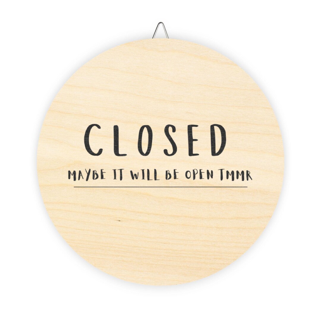 Closed Sign Wall Decor, Rustic Wood Sign, Home Decor Gift, Unique ...