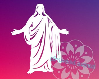 Jesus Christ Lord & Savior Vinyl Decal Sticker Christian Faith Car ...