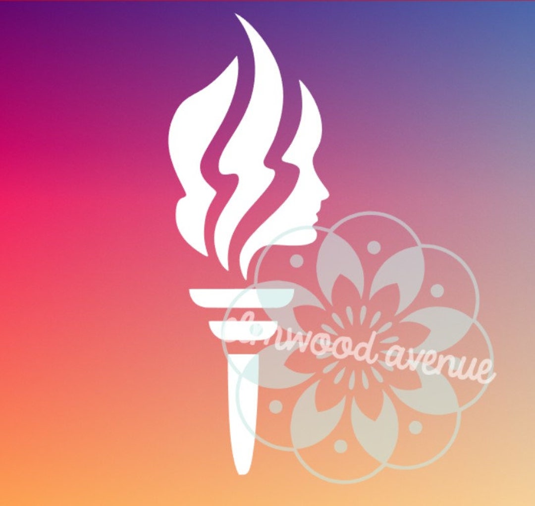 Young Womens Torch Vinyl Decal - Etsy