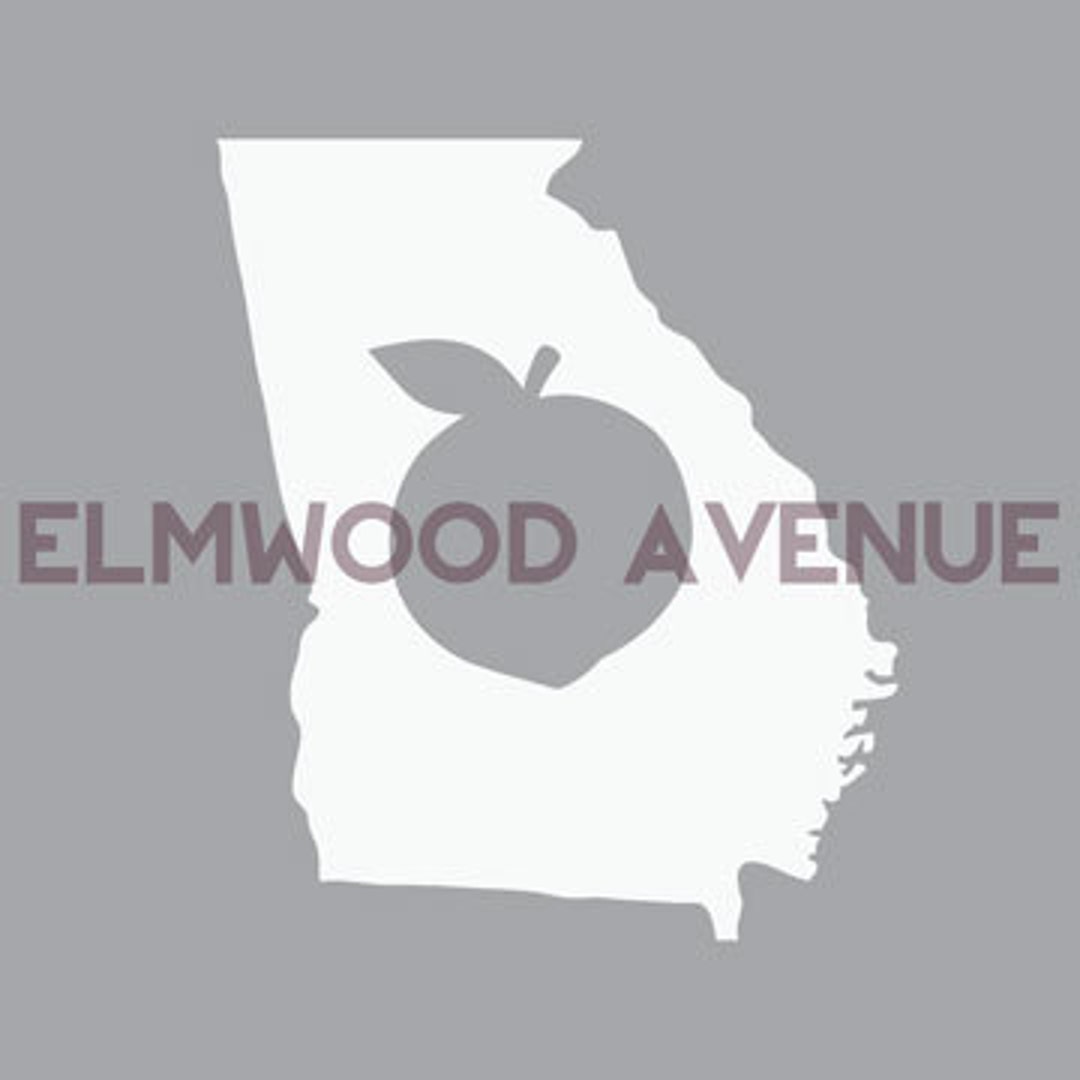 GEORGIA PEACH Decal Sticker - Etsy