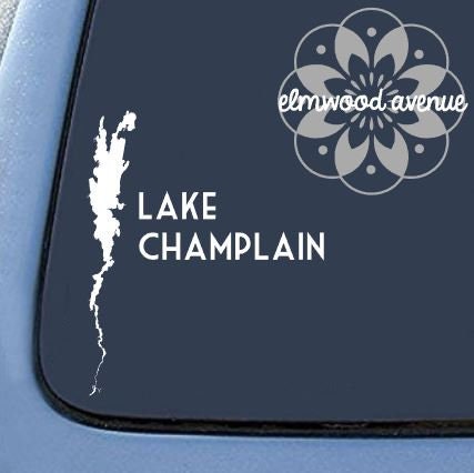 LAKE CHAMPLAIN DECAL - New York Vermont Lake - yet Rtic - Vinyl Decal ...