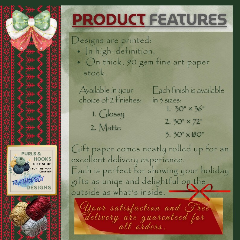 Fair Isle Christmas Wrapping Paper, Nordic Reindeer Snowflake Design - Etsy