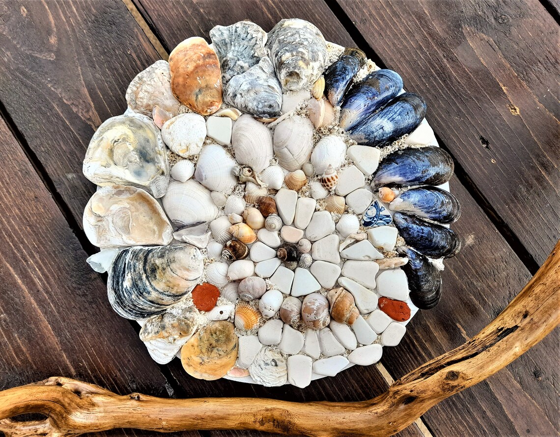 Wall Art / Wall Deco / Sea Art Mosaic / Shell Art / Wall - Etsy