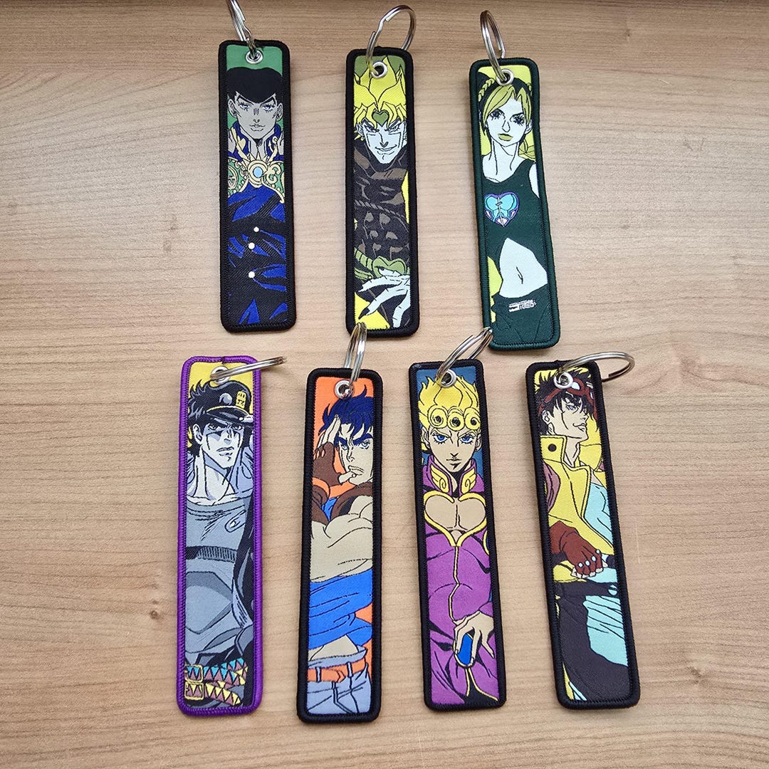 Jojo Keychains | Josuke, Dio, Jolyne, Jotaro, Jonathan, Giorno & Joseph ...
