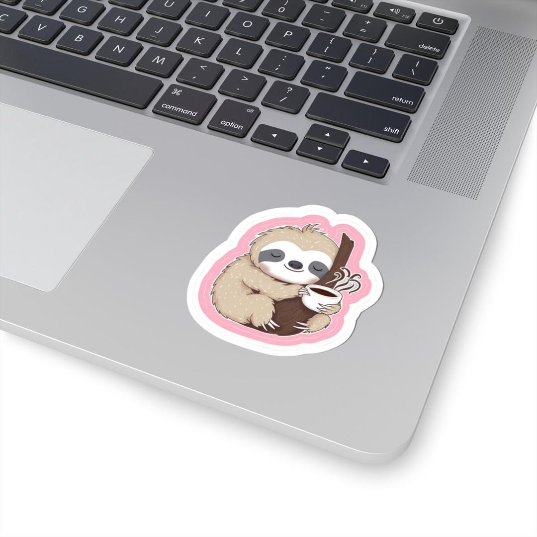 Cute Sloth Kiss-cut Stickers - Perfect for Laptops, Journals, Phone ...