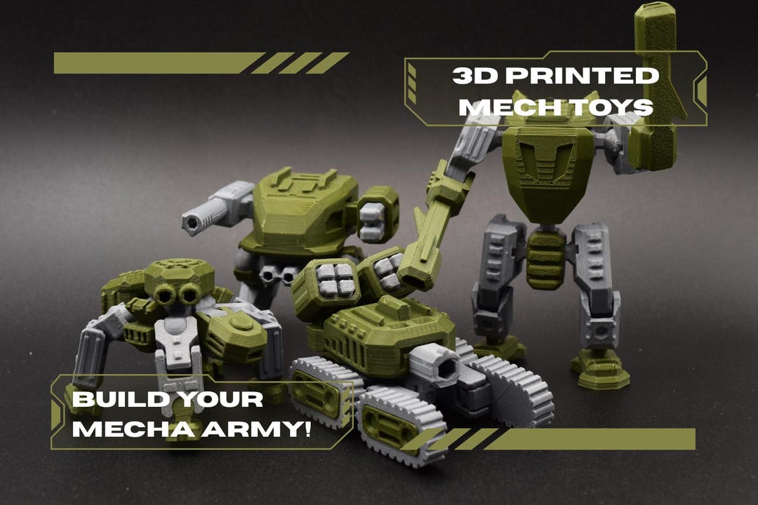 Brute Commandos Mech Collection- 3d Printed Collectible Machines ...