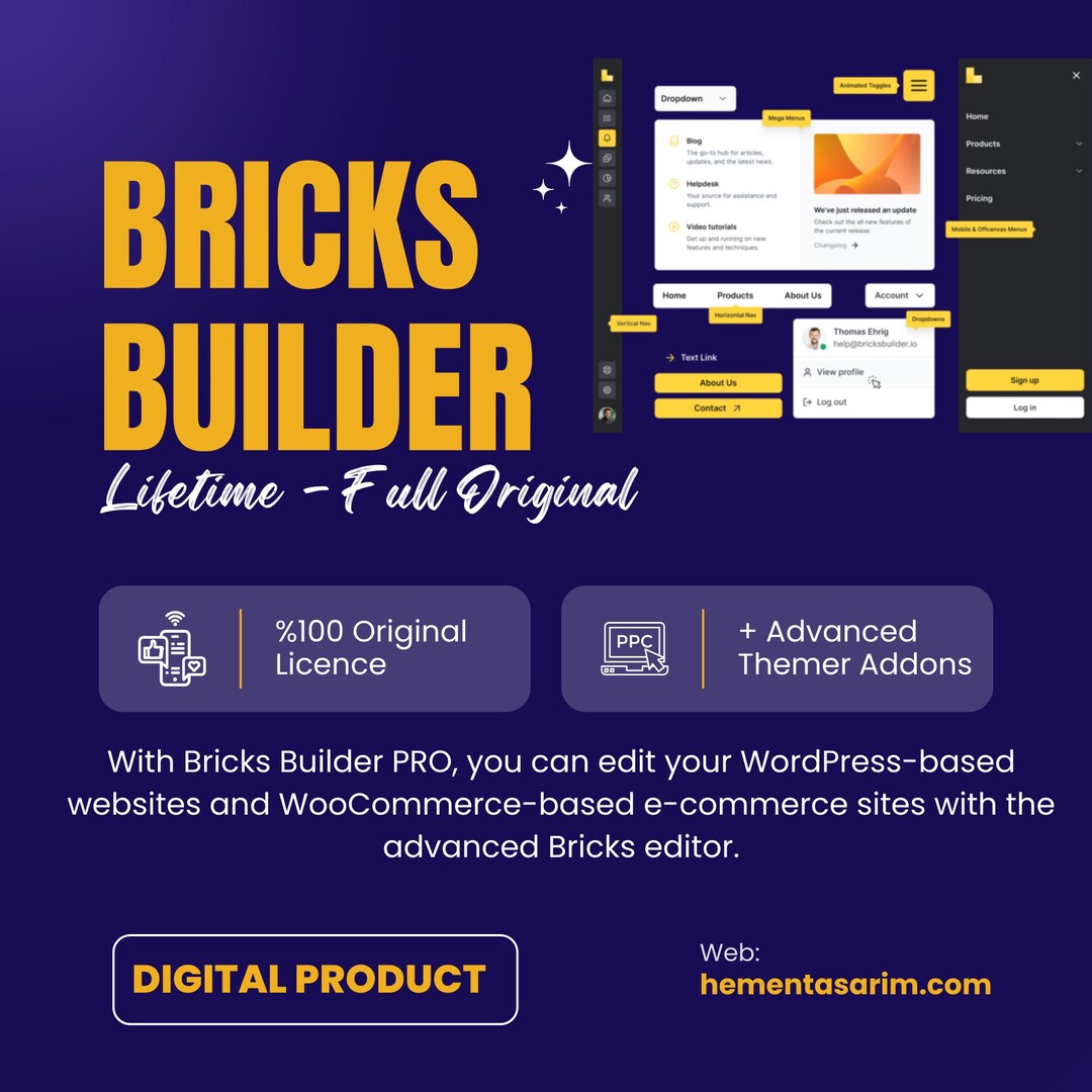 Bricks Builder Pro Wordpress Theme: Advanced Themer Addons, Original ...