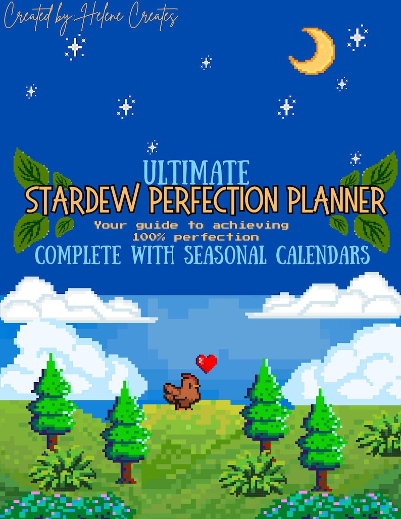 Ultimate Stardew Valley Planner Bundle | Seasonal Calendar & Perfection ...