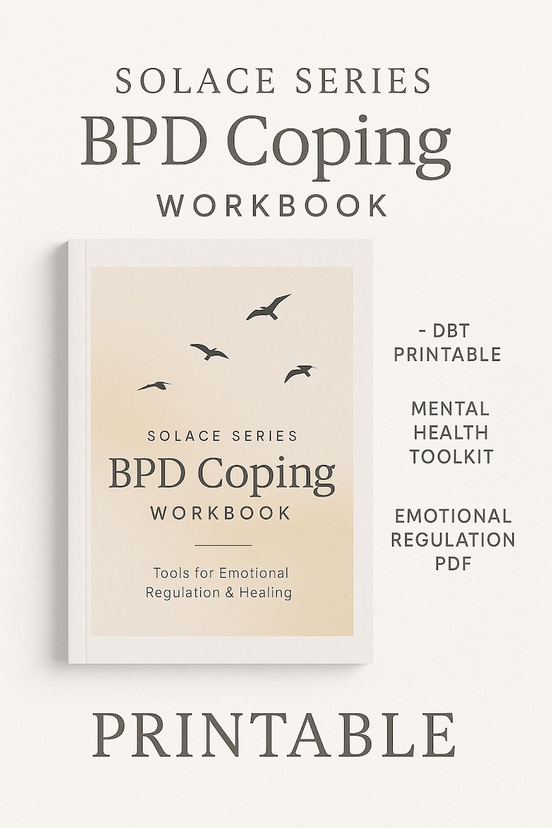 BPD Coping Workbook – DBT Printable Mental Health Toolkit | Borderline ...