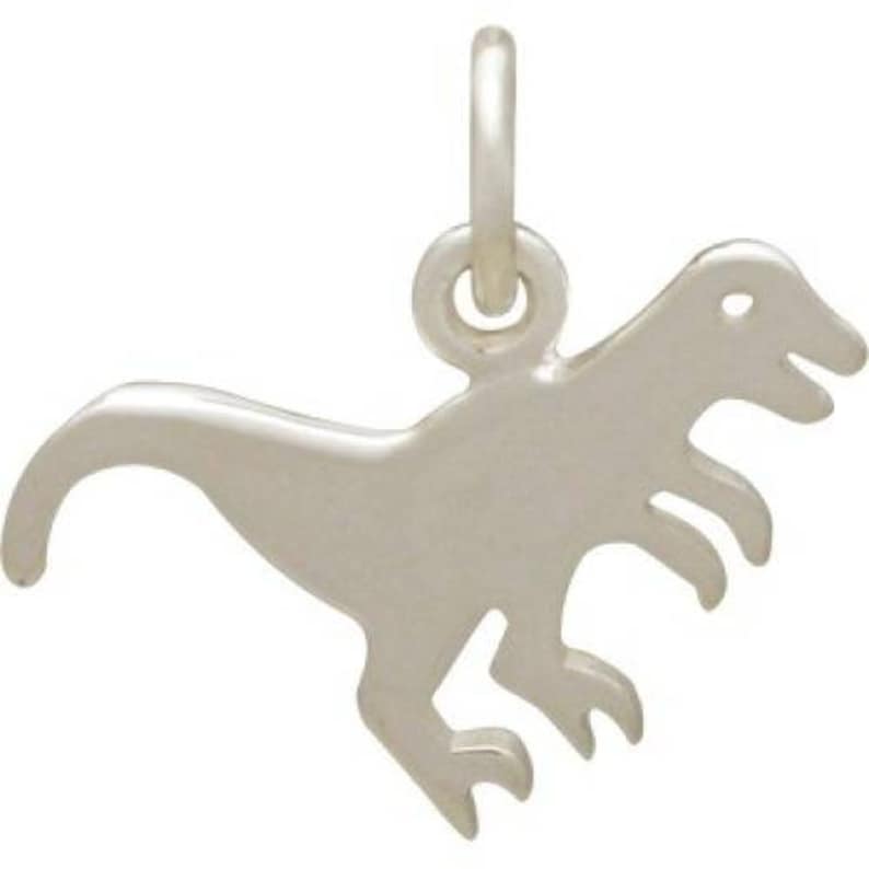 Sterling Silver T-rex Dinosaur Charm 15x15.5mm 1 Pc | Etsy