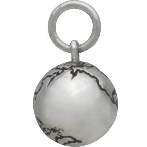 Sterling Silver 3D World Charm 13.5x8mm 1pc Wholesale Price - Etsy