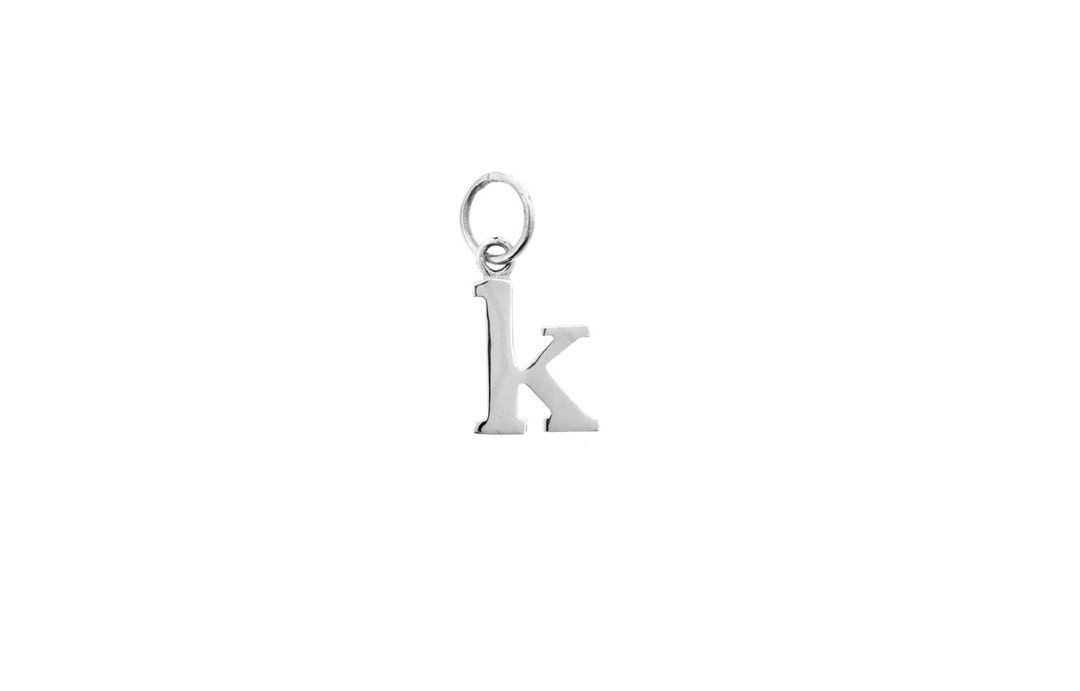 Sterling Silver 19x9mm Lowercase Typewriter Letter 'K' Charm - 1pc 10% ...