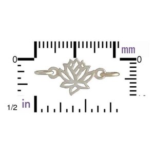 Sterling Silver Lotus Link 21x9.5mm 1 Pc Wholesale Price 13271/1 - Etsy