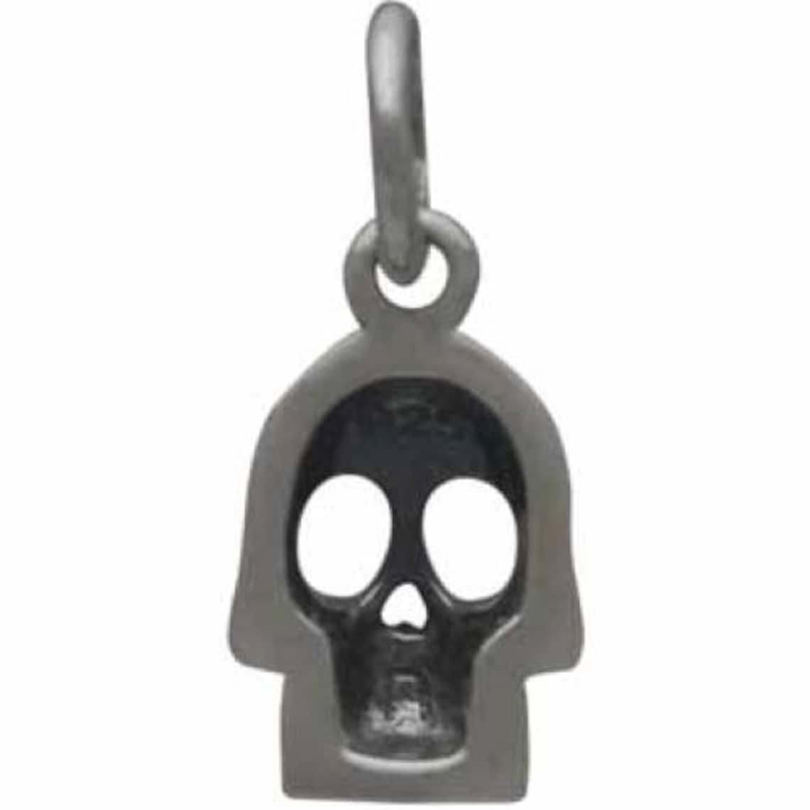 Mini Skull Charm Sterling Silver 14x6mm - 1pc Wholesale Price (13083)/1 ...