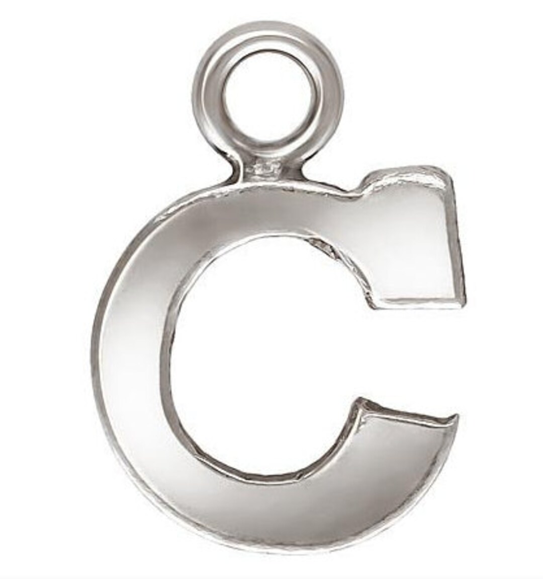 Sterling Silver Block Letter 'C' Charm 0.5mm Thick 1pc 14153/1 - Etsy