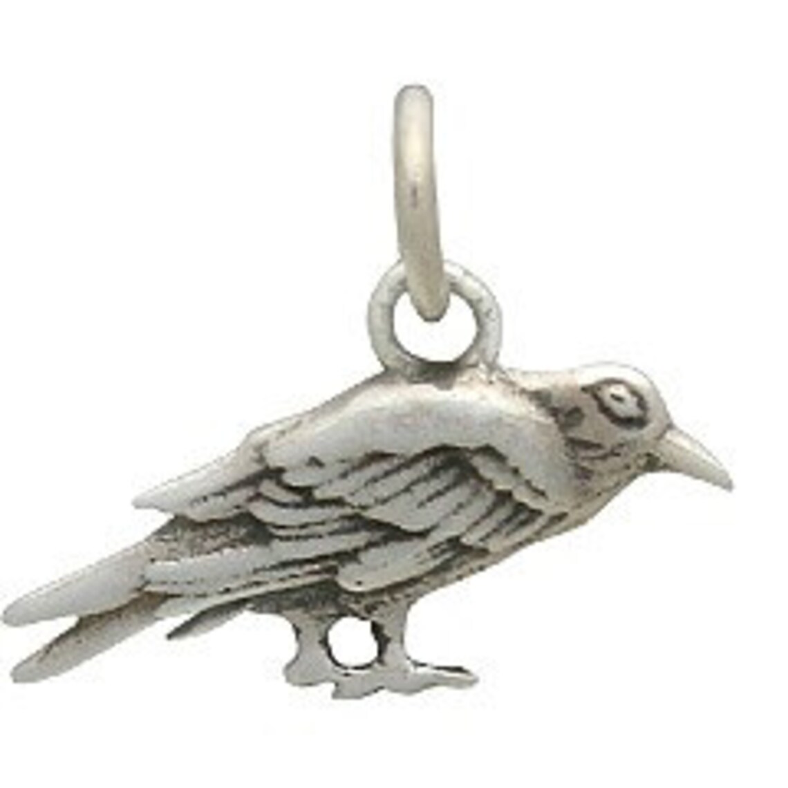 Sterling Silver 21x13.5mm Raven Charm 1pc 7705/1 - Etsy