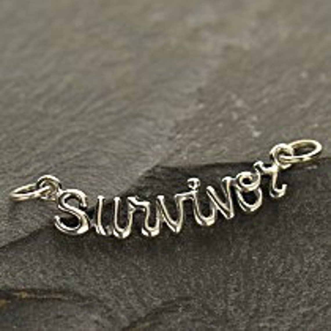 Sterling Silver 6x34mm Cursive Survivor Festoon 1pc 10% | Etsy