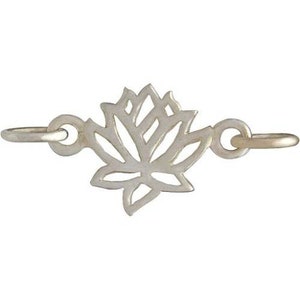 Sterling Silver Lotus Link 21x9.5mm 1 Pc Wholesale Price 13271/1 - Etsy