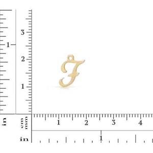 Charm Script Alphabet F 14kt Gold Filled 10x8mm 2 Pcs High Quality ...