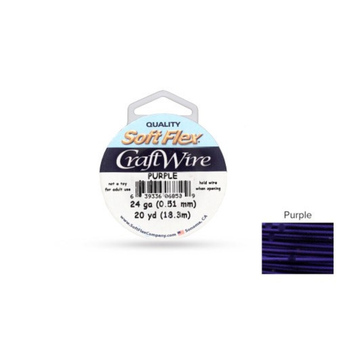 Craft Wire, Soft Flex, 24gauge Purple 20yards 1 Spool Wholesale Price ...