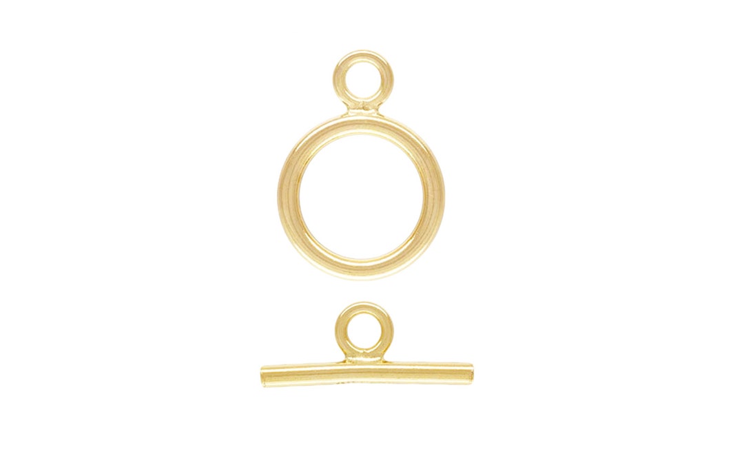 14kt Gold Filled 9mm Plain Toggle Set 5 Sets Wholesale Price 30% ...