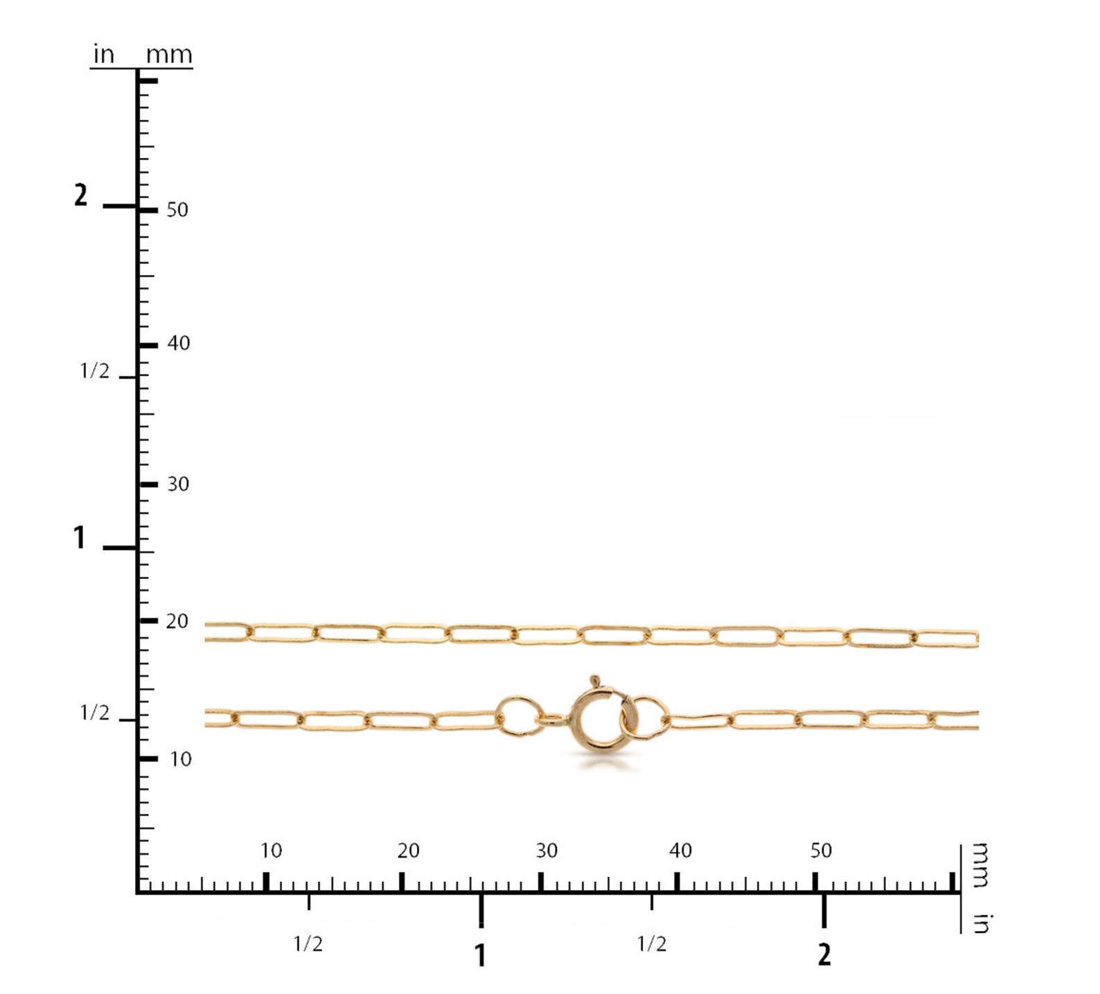 14kt Gold Filled 2mm 18 Drawn Elongated Flat Cable Chain - Etsy