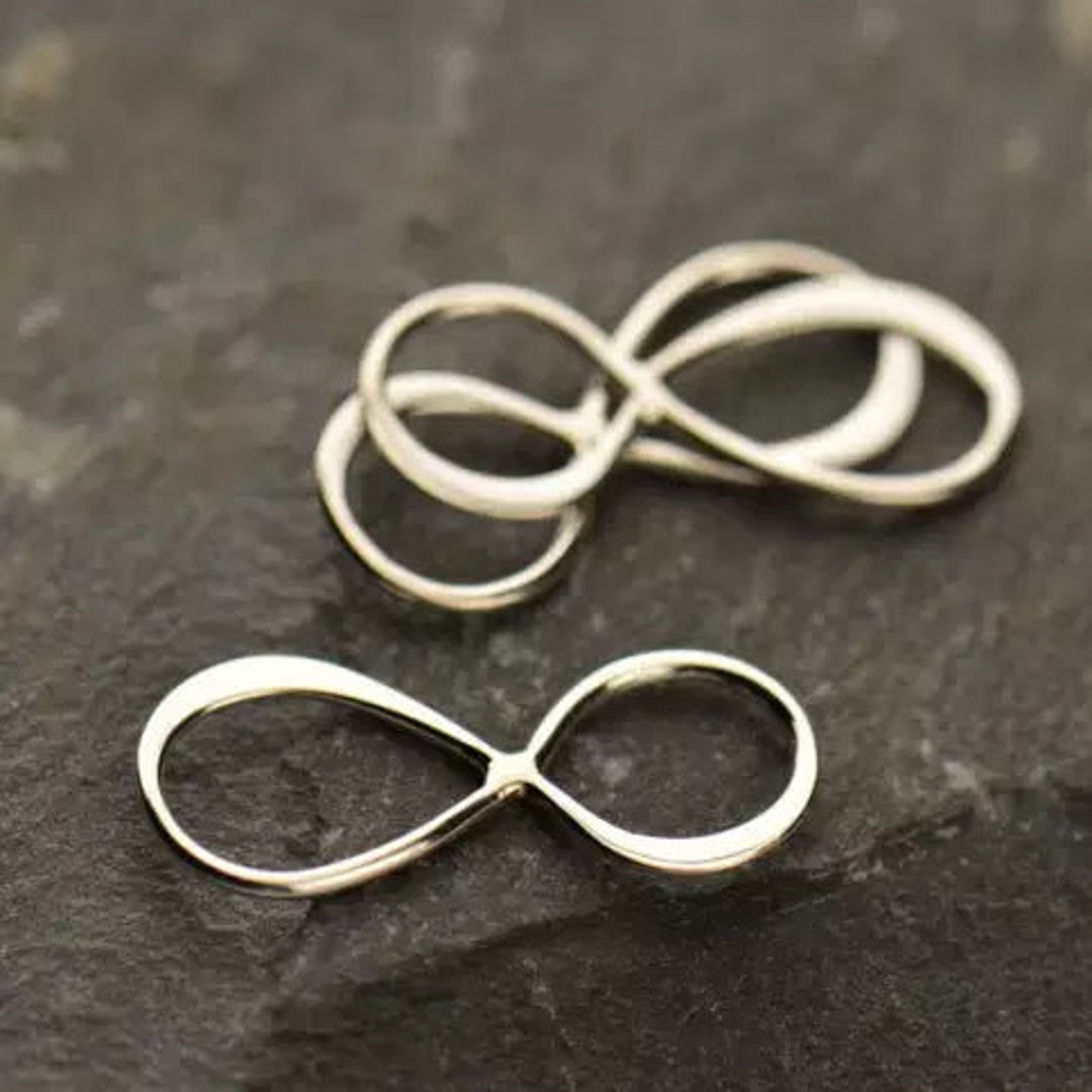 Infinity Link, Infinity Connector, Sterling Silver, 20x8mm - 5pcs High ...