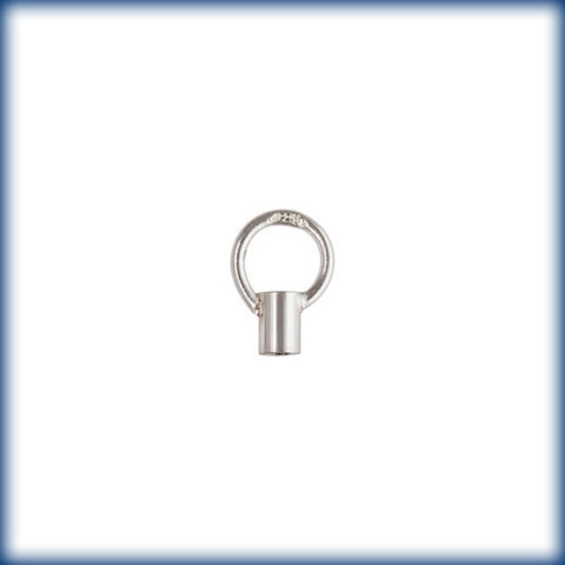 Sterling Silver Crimp End Cap W/ Ring 1.50mm Inside Diameter | Etsy
