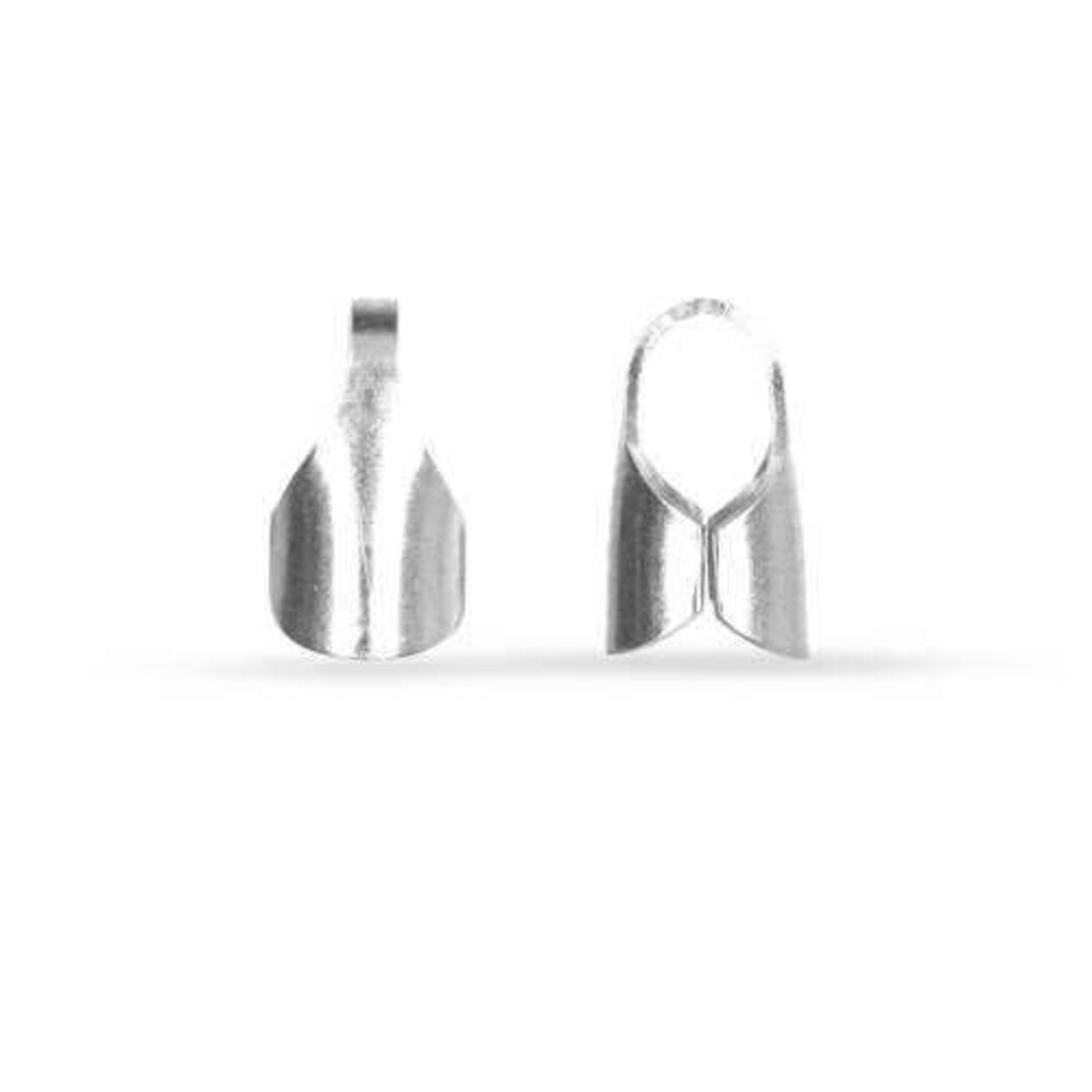 End Cap With Ring Sterling Silver 5.75x3mm 2mm ID 20pcs Wholesale Price ...