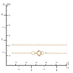 14kt Gold Filled 2.2x1.7mm 16 Flat Cable Chain Light and Delicate 25pcs ...