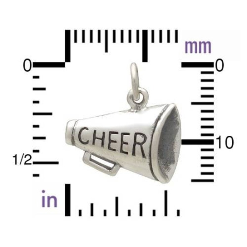 Sterling Silver Cheer Megaphone Charm 16x15mm 1pc Wholesale - Etsy