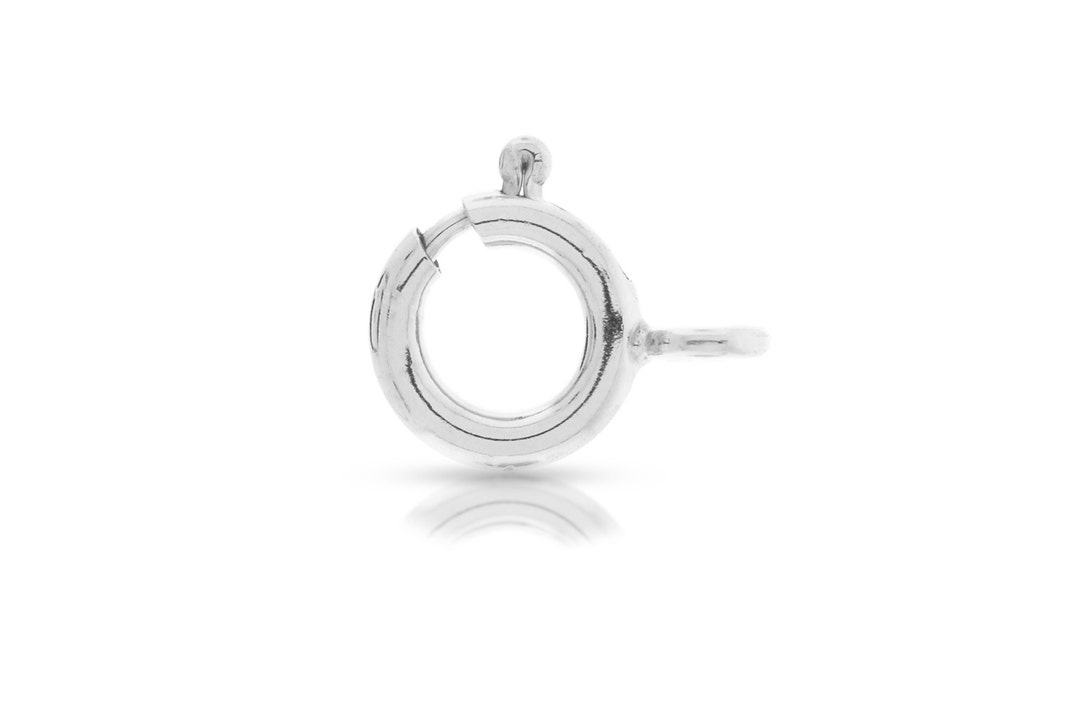 Clasp, Spring Ring W / Open Ring, Sterling Silver, 6mm 100pcs 30% ...