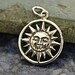 Sterling Silver Smiling Sun Charm 21.5x15.25mm With Closed | Etsy