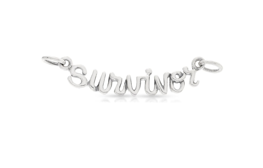 Sterling Silver 6x34mm Cursive Survivor Festoon 1pc 10% - Etsy