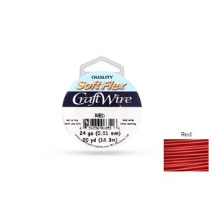 Craft Wire Soft Flex 24gauge Red 20yards - 1 Spool Wholesale Price ...