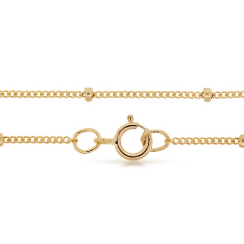 Satellite Chain Anti Tarnish 16K Gold Bead Ball Curb Chain | Etsy