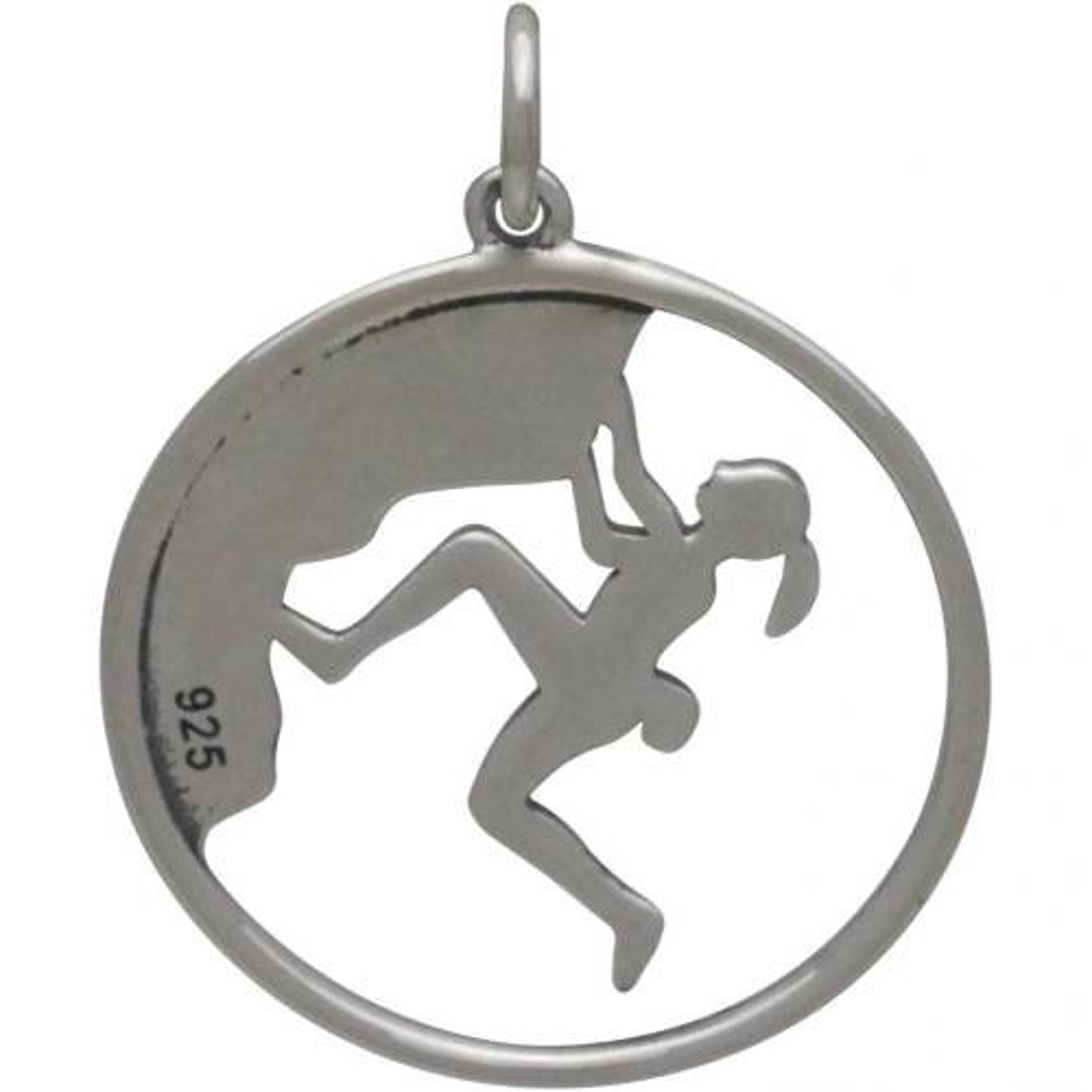 Sterling Silver Rock Climbing Girl Charm 25x20mm 1PC | Etsy